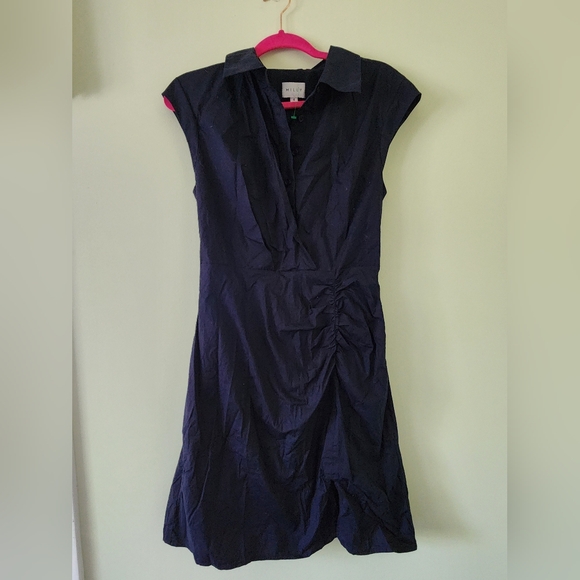 Milly | Dresses | Milly Midnight Blue Midi Dress | Poshmark